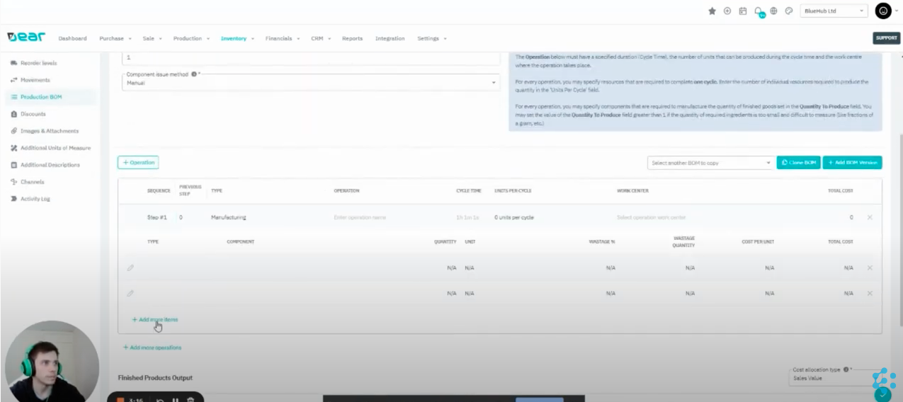 How to Import Production BOM Into DEAR Systems | BlueHub